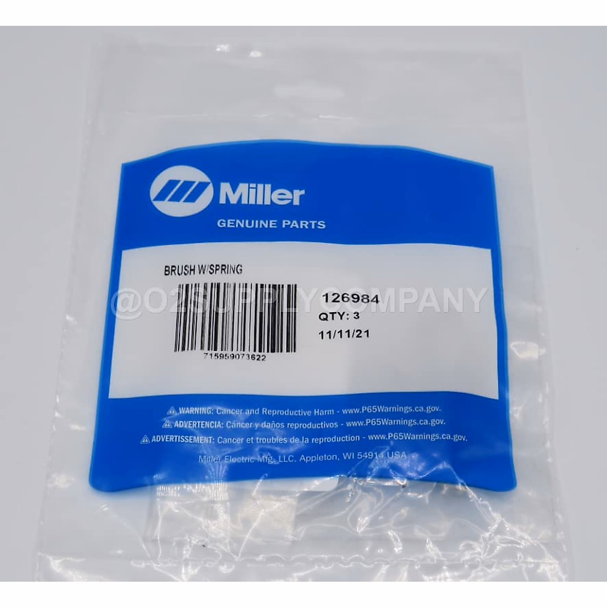 Miller 126984 Brush with Spring, 3 pack