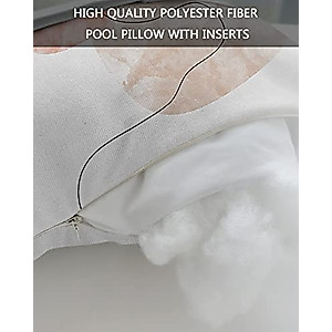 Recliner Head Pillow Ledge Loungers Chair Pillows with Insert Abstract Watercolor Red Yellow Round Lines Lumbar Pillow with Adjustable Strap Outdoor Waterproof Patio Pillows for Beach Pool, 2 PCS