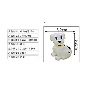 Amants01 5.9ft/1.8M 10 LEDs Cute Animal Dog String Lights,Battery Powered Lights for Home Party, Children Kids Bedroom,Children Room,Nursery,Library or Any Kids Party Decoration.