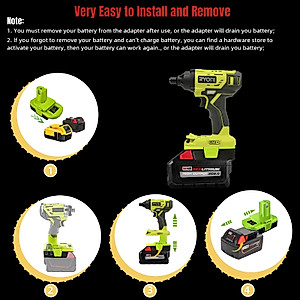 for Milwaukee to for Ryobi 18V Battery Adapter (for M18 Battery to for Ryobi 18V Tool)