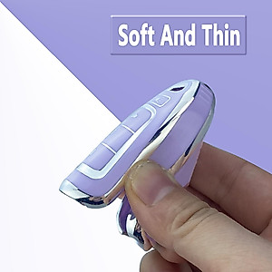 ShuDay Key Fob Cover Case Compatible with Honda Accord Civic Fit CR-V HR-V Crosstour Accessories (Purple)