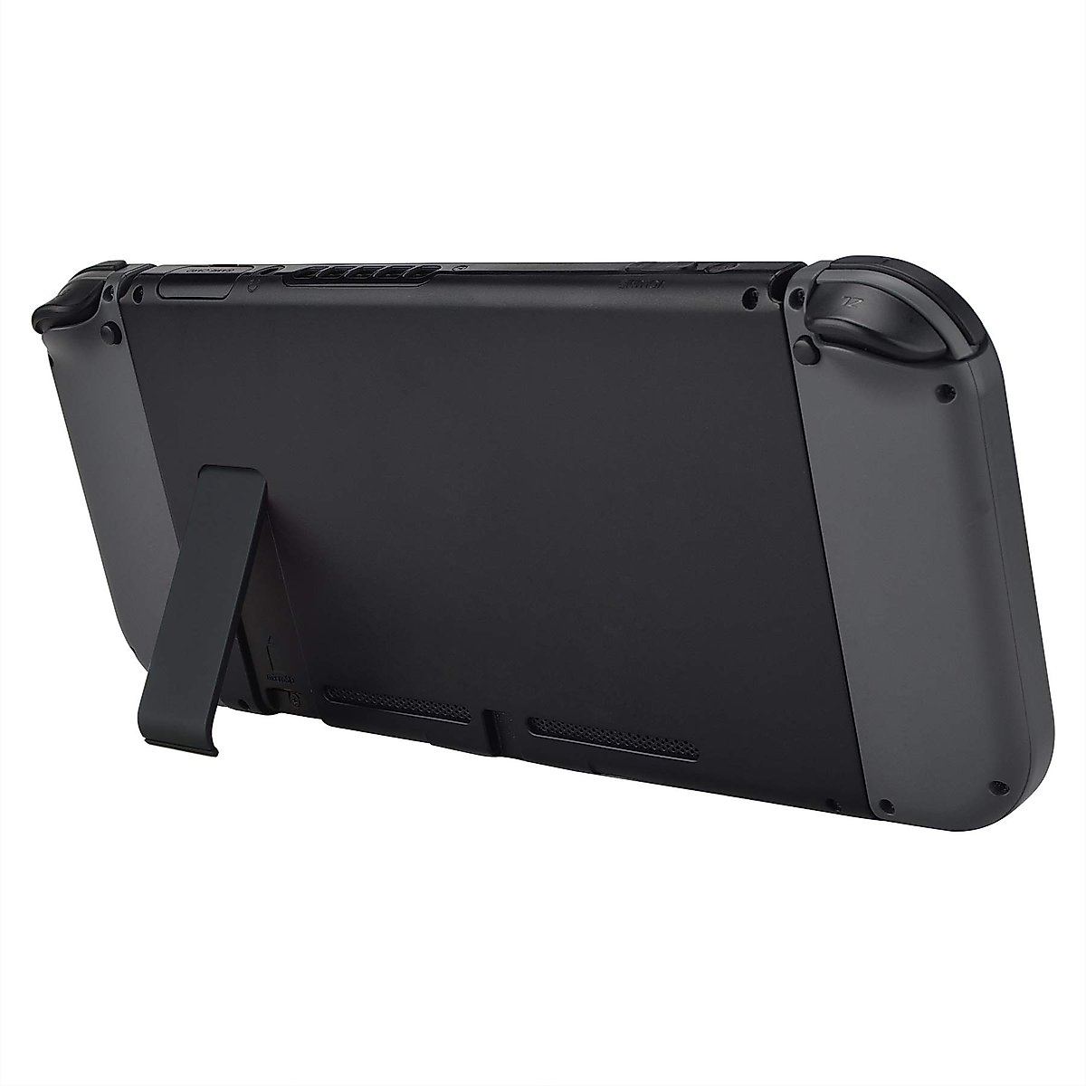 eXtremeRate 2 Set of Black Soft Touch Replacement Kickstand for Nintendo Switch Console, Back Bracket Holder Kick Stand for Nintendo Switch - Console NOT Included