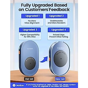 Vaydeer Undetectable Mouse Mover, M4 Mouse Jiggler Device with ON/Off Switch, Driver-Free Shaker Wiggler Mouse Movement Simulation for Computer Awakening, Gift Ideal for Men/Women