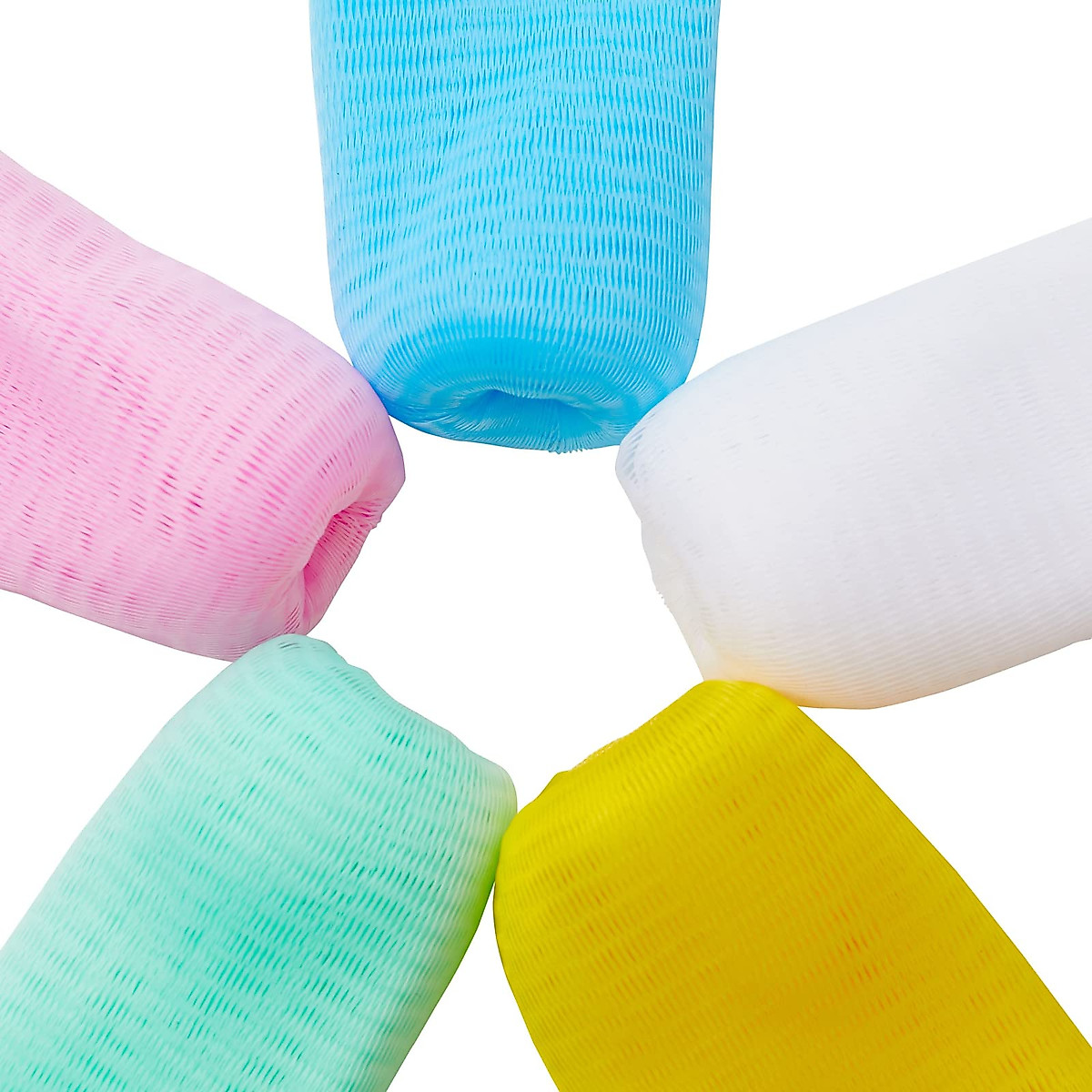 Okuna Outpost Bar Soap Saver Bags, Loofah Holder Pouches for Bath or Shower (5 Colors, 20 Count)