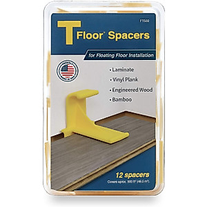 Tfloor Laminate Flooring Spacers : for Installing Laminate Wood, Vinyl Plank, Engineered Hardwood, LVT, Bamboo, Subfloor Panels, or Any Floating Floor Material. Made in The USA.