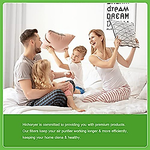 Hichoryer D360 True HEPA Replacement Filter D3, Compatible with Winix D360 Air Purifier, Part Number 1712-0101-02, 2 H13 True HEPA Filters & 8 Activated Carbon Filters