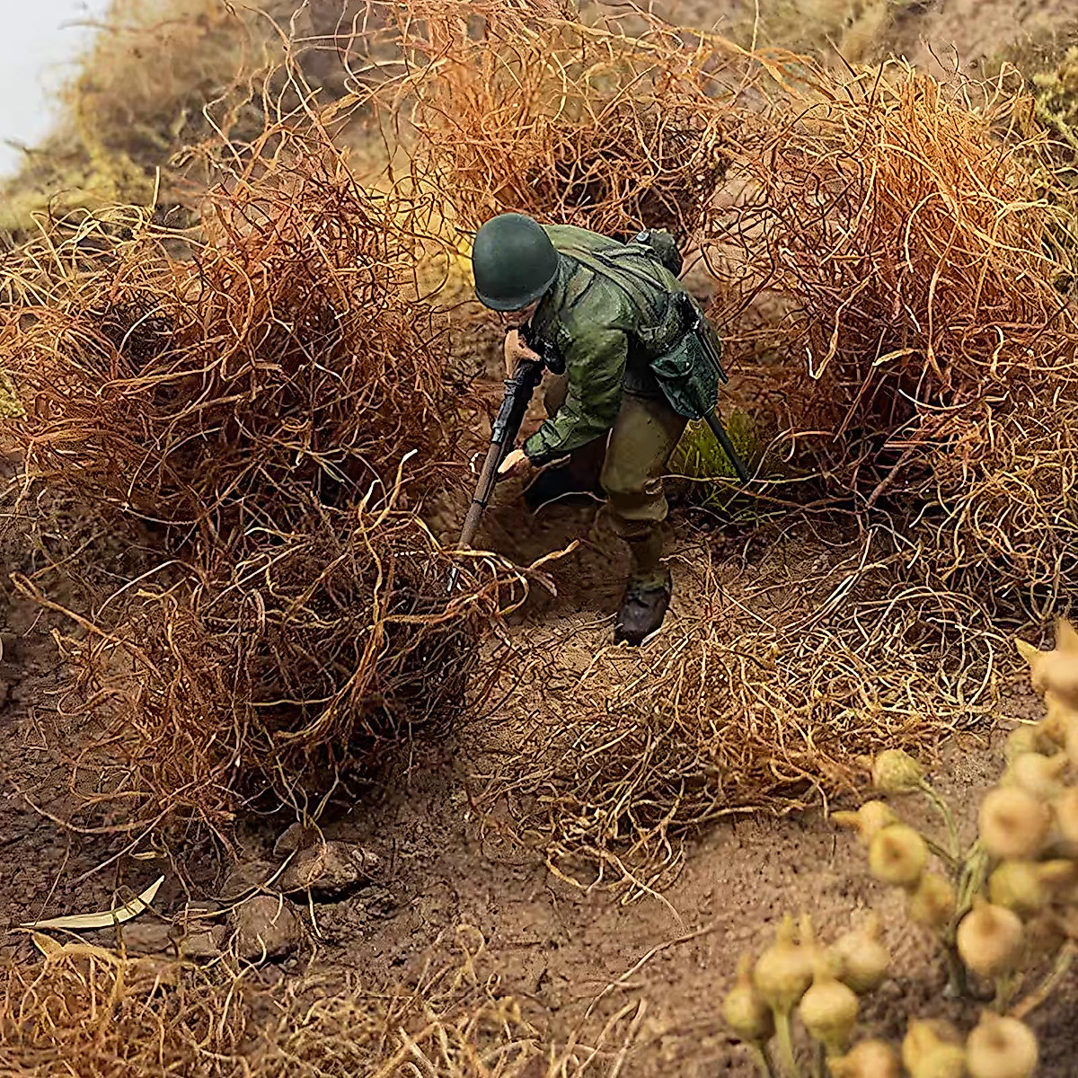 Warmtree Simulation Grass Miniature Static Grass Model Grass Diorama Supplies Artificial Grass for Diorama Materials Train Landscape Railroad Scenery Sand Military Layout Model