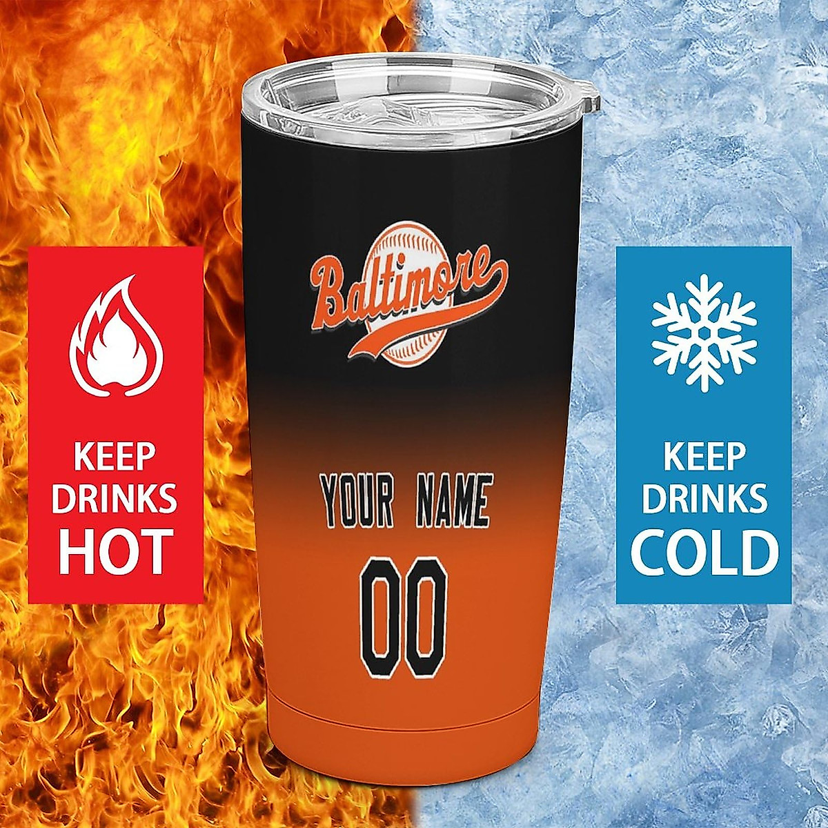 Custom Car Tumbler,Tumblers Stainless Steel 20.8oz,Personalized Baseball Cup,Sports Travel Coffee Mug,Customized Presents Gifts for Mother's Day Friends Fan Players Coach Lovers,Custom Number and Name