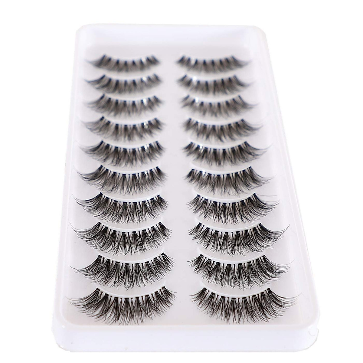 Newcally Lashes Natural Wispy False Eyelashes Cat Eye Lashes Hand-Knotted Soft Light Volume Fake Lashes Multipack