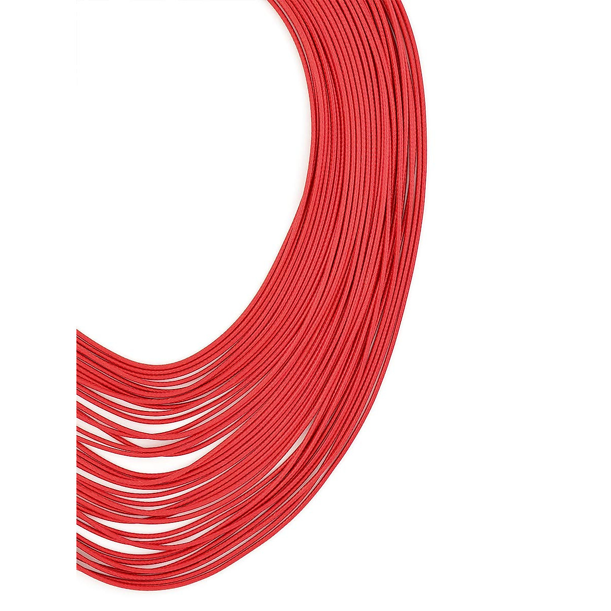 ZENZII Multi Strand Statement Bib Necklace for Women (Red)