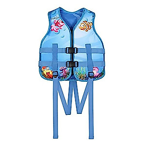 Children's Swimming, Auxiliary Float Suit Buoyancy Vest, Boys and Girls Fishing Vest (Pink Unicorn)