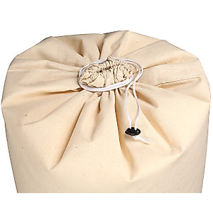 Cotton Clinic 6 Pack Set Cotton Laundry Bags for Delicates, Laundry Bags Canvas Extra Large 24"x36", Multi Purpose Bags, Heavy Duty Natural Drawstring Laundry Bags Cotton