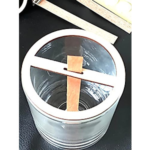 Wooden wick holder, Wick Centering Tool for Single Wooden Wick Candle, 1-Wooden Wick Stabilizer, Wooden Wick Holder, Wick Stabilizer for Candle Making (2.5")