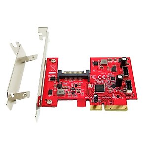 Ableconn PEX-UB152 USB 3.2 Gen 2 (10 Gbps) 2-Port Type-C Internal 20Pin Key-A Header PCI Express (PCIe) x4 Host Adapter Card (ASMedia ASM2142 Chipset)