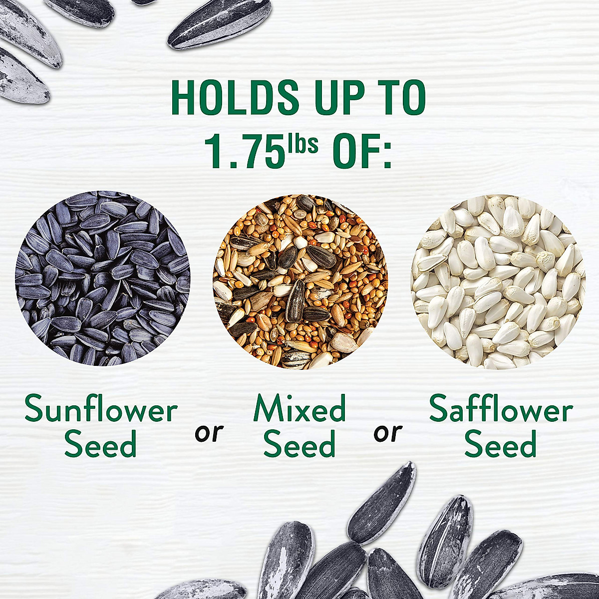 Perky-Pet SBG101 Squirrel Off Max Pinecone Bird Feeder with Flexports – 1.75 lb Capacity