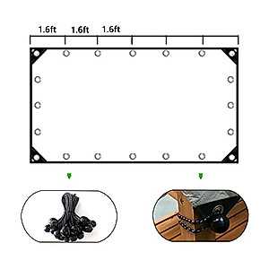 Clear Waterproof Tarp, PVC 11.8 Mil Tarpaulin with Grommets and Cable Tie, Duty Heavy Tear Resistant Cover for Camping, Plants Greenhouse, Cars, Patio and Pavilion