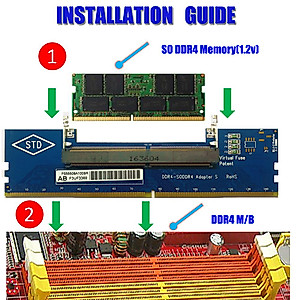Laptop DDR4 RAM to Desktop Adapter Card SO DIMM to DDR4 Converter