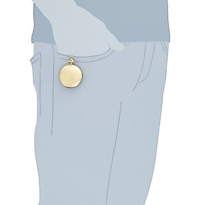 Charles-Hubert, Paris 3904-G Premium Collection Gold-Plated Stainless Steel Polished Finish Double Hunter Case Mechanical Pocket Watch