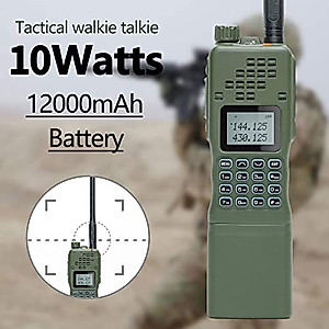 2 Pack Baofeng AR-152 Ham Radio 10W Long Range Rechargeable Handheld Military Grade Two Way Radio with Tactical Antenna and Programming Cable walkie talkies Full Set