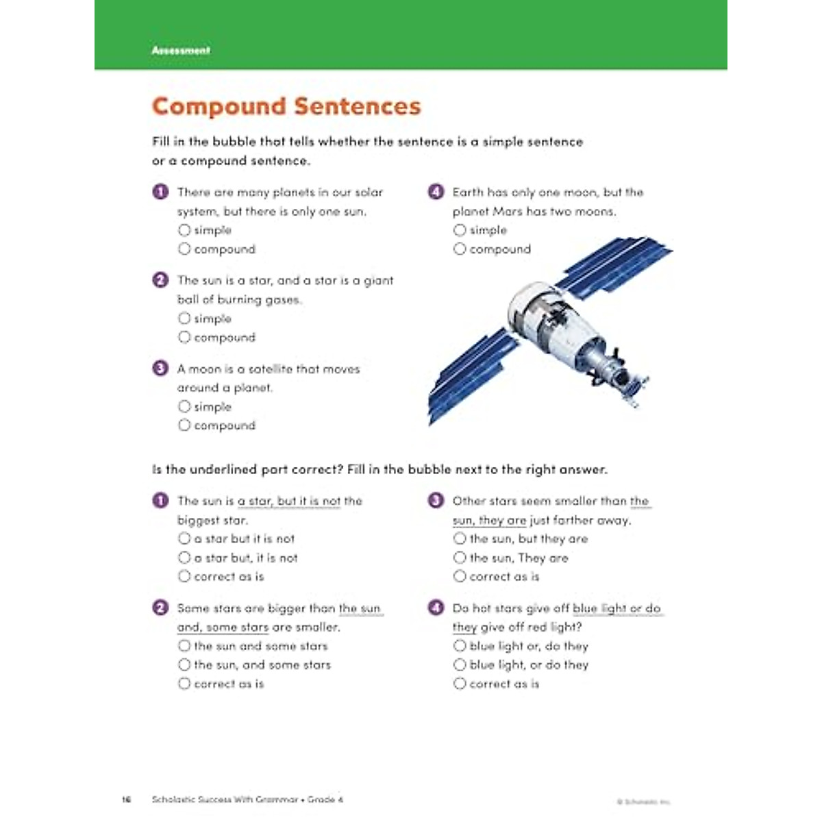 Scholastic Success with Grammar Grade 4 Workbook