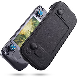 Case for Steam Deck, Portable Travel Carrying Case, Hard Shell Storage Bag Carry Case, Fits Steam Deck Console with TPU Soft Cover, Gifts for Men (Slim)