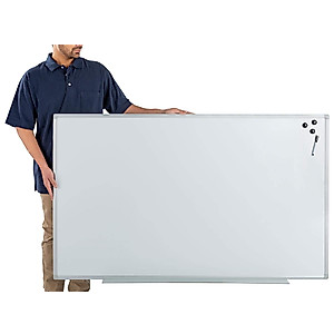 Displays2go 60 x 36 Inch Magnetic Dry Erase Board, Wall Mounted – White (WHBWAL6036)