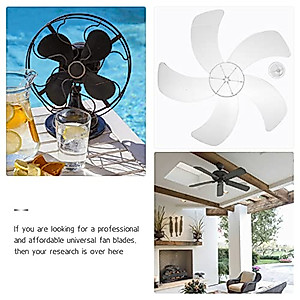 LIFKOME Universal Plastic 5 Leaves Fan Blade 16 inch Replacement Fan Blades Electric Fan Leaves Standing Fan Table Fanner General Accessories