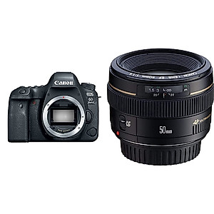 Canon EOS 6D Mark II DSLR Camera with EF 50mm f/1.4 USM Lens Bundle