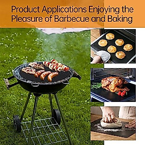 UBeesize 4 Pack Large Oven Liners for Bottom of Oven BPA and PFOA Free，16"x24" Thick Heavy Duty Non Stick Teflon Oven Mats for Electric, Gas, Toaster，Convection, Microwave Ovens and Grills