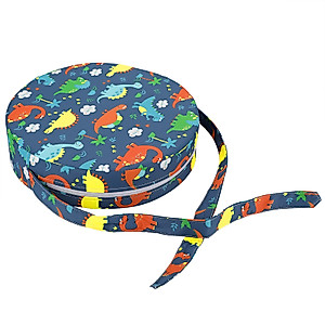 Sumnacon Round Chair Increasing Cushion - Baby Toddler Kids Infant Portable Dismountable Highchair Booster Cushion Washable Thick Chair Seat Cloth Straps (Dinosaur Blue)