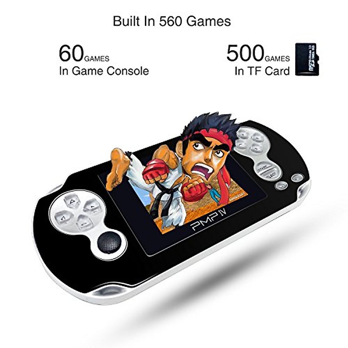 Daxceirry PMP4 Retro Portable Handheld Emulator Game Console 32 Bit 500 in 1 Game PMPIV Classic Console Support Headphone Output Video HD Display