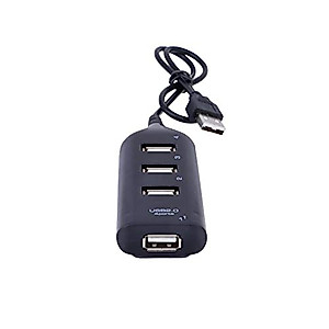 Lysee USB Cables - High Speed Micro Mini 4 Ports USB HUB 2.0 Splitter Adapter USB Cable Converters fo rLaptop PC Notebook Receiver Computer - (Color: Black, Length: 20cm)