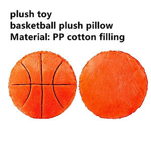 TONGMAN Basketball Plush Pillow Basketball Pillow Fluffy Durable Stuffed Basketball Throw Pillow Office Sofa Decorative Cushions（18 cm/45 inches） Soft and Durable Sports toyball Pillow