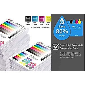 LC-20e Ink Cartridges, Super High Yield Compatible Ink Cartridge Replacement for Brother LC20E XXL use with Brother MFC-J775dw, MFC-J5920DW, MFC-J985DW XL (1 Black, 1 Cyan, 1 Magenta, 1 Yellow) 4-Pack