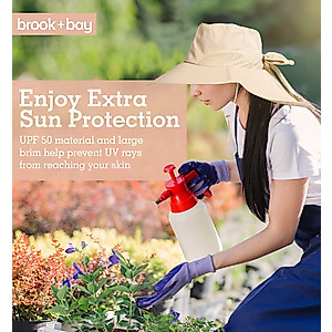 UV Protection Sun Hat with Neck Flap & Chin Strap - Packable & Stylish Wide Brim Summer Hat for Women. Perfect for Beach Travels, Hiking & Outdoor Adventures. Moisture Wicking & Breathable Mesh