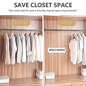 Ameolela 50PCS Clothes Hanger Connector Hooks, Cascading Clothes Hangers for Heavy Duty Space Saving Cascading Connection Hooks for Clothes Closet, White