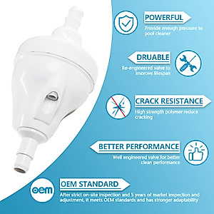 Funmit Upgraded G52 Backup Valve Replacement for Polaris Pool Cleaner Parts, Compatible with Automatic Pressure-Side Pool Cleaner VacSweep 280, 380, 180, 480, 3900