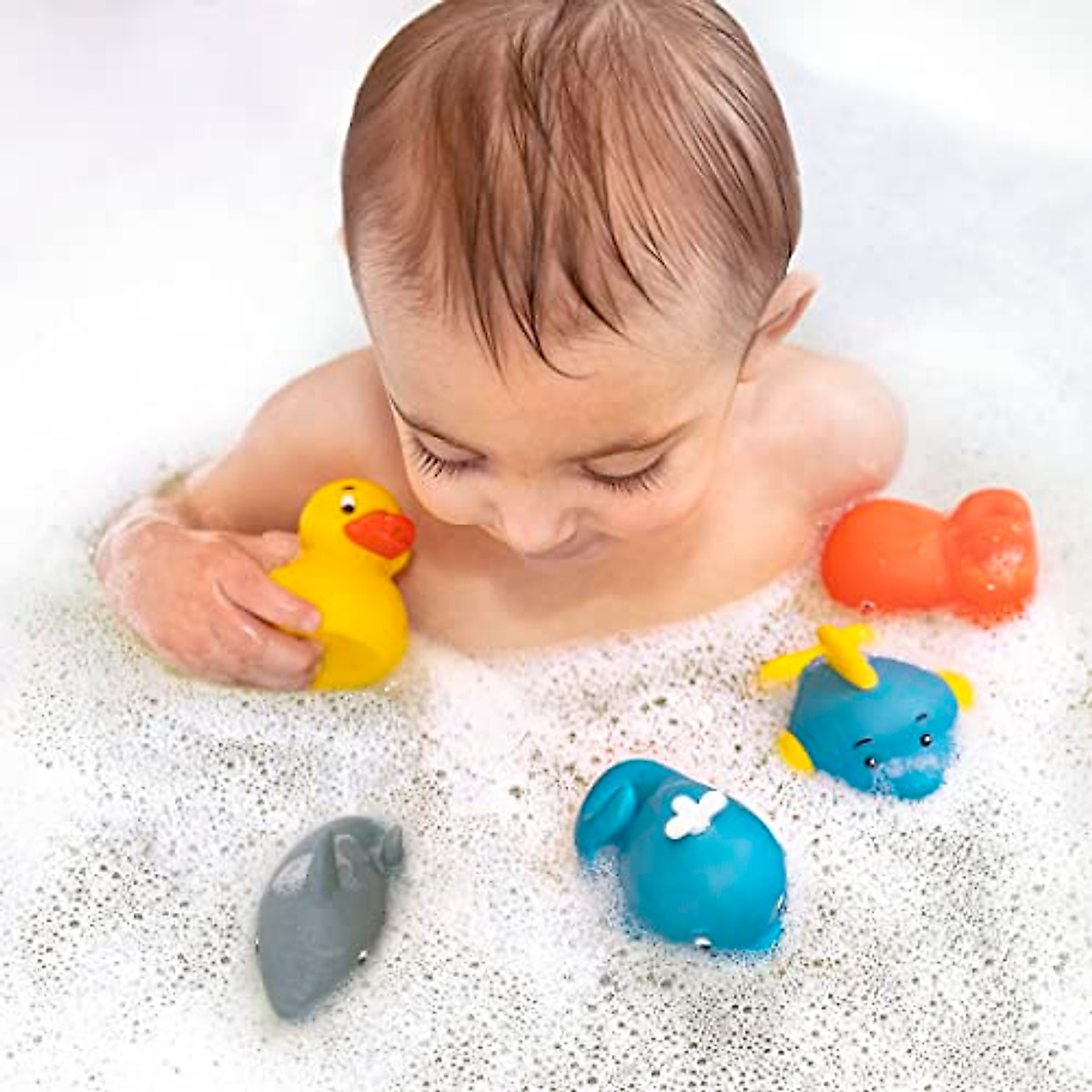 Battat – Assorted Bath Toys – 9Pcs Animal Squirters – Water Squirt Toys – Bath & Pool – 10 Months+ – Bath Buddies (9Pcs)