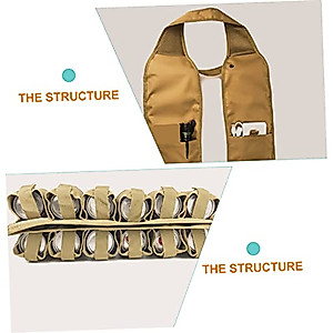 INOOMP Beer Vest Belt Outdoor Drink Holder Camping BBQ Grill Camping Accessories Beer Supply 12 Can Soda Belt Holster Beverage Holder Barbecue Accessories Beer Accessory Outdoor Beer Vest