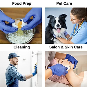 HCS Nitrile Exam Medical Gloves - [250] Rubber Gloves Disposable Latex Free Large - Chemo Rated Nitrile Disposable Gloves - Guantes Desechables De Nitrilo - Nitrile Gloves Large (250/ Box)