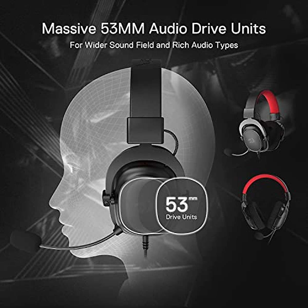 Redragon H510 Zeus-X RGB Wired Gaming Headset - 7.1 Surround Sound - 53MM Audio Drivers in Memory Foam Ear Pads w/Reliable Fabric Cover- Multi Platforms Headphone - USB Powered for PC/PS4/NS