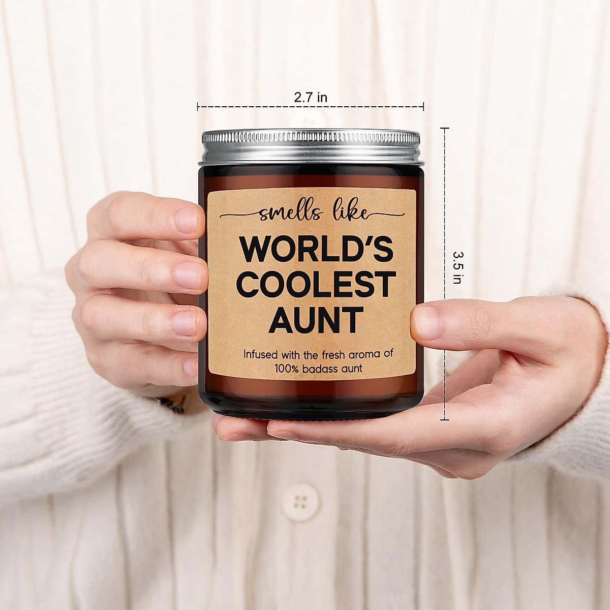 GSPY Cool Aunt Candles - Gifts for Aunt - Aunt Gifts from Niece, Nephew - Cool Aunt Gifts, Aunt Candle - Aunt Birthday Gifts - Funny Christmas Gifts for Aunt, Auntie - Best Aunt Ever Gifts