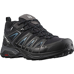 Salomon X Ultra Pioneer Climasalomon Waterproof Hiking Shoes for Men Climbing, Black/Magnet/Bluesteel, 9.5