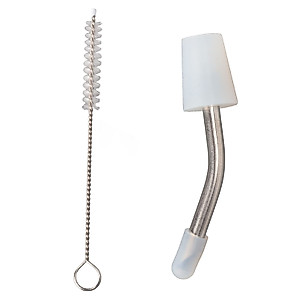 Stainless Steel Extended Kettle Spout with 10cm Brush, Coffee Kettle Spout for Home Kitchen Outdoor Use