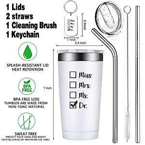 BIRGILT Phd Graduation Gifts - Doctor Gifts for Women - Doctors Day Gifts, Dr Day Gifts - Doctorate Gifts for Her - 20oz Doctor Tumbler