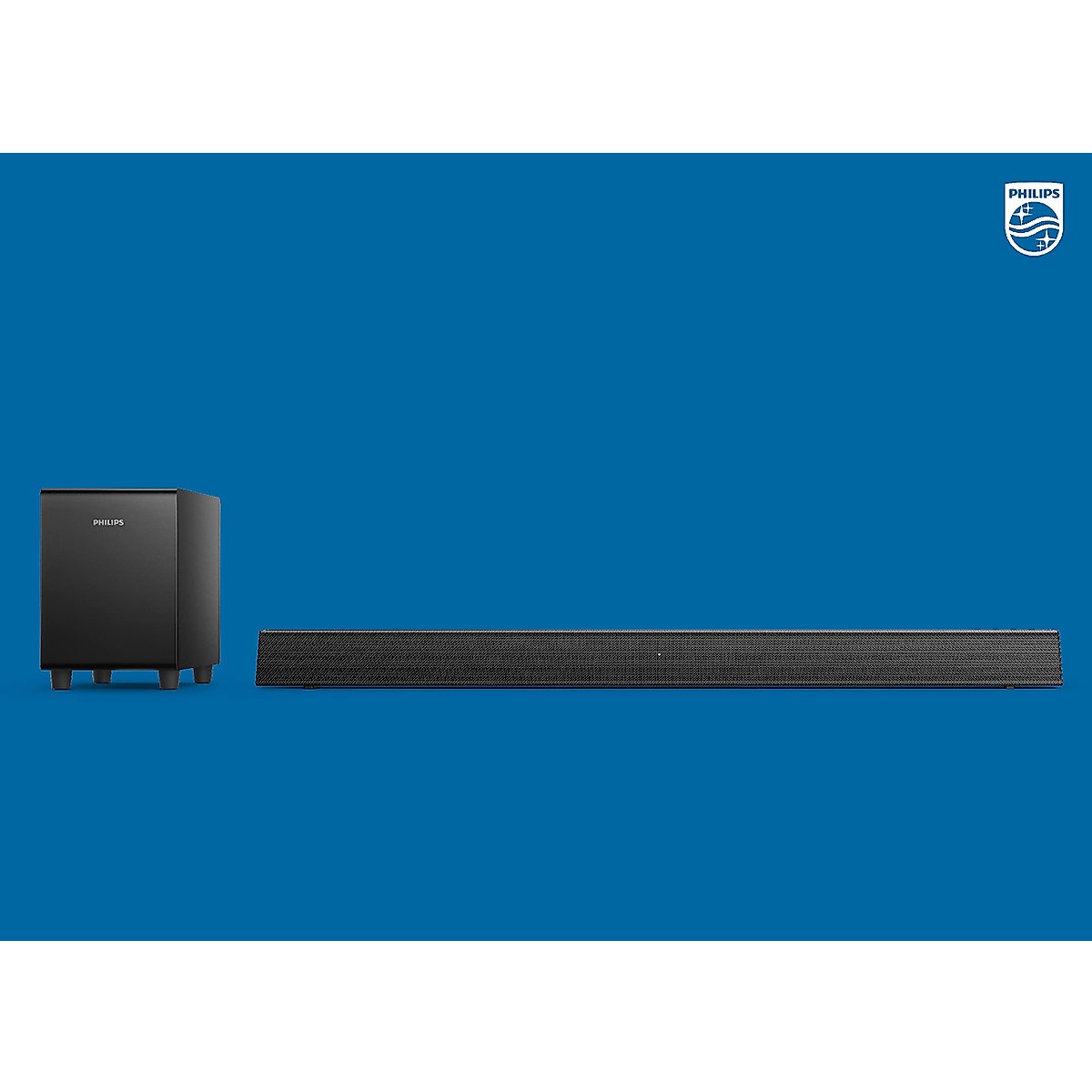 PHILIPS B5305 2.1 Soundbar Speaker with Wireless Subwoofer, Remote Control, Bluetooth Streaming and HDMI ARC (TAB5305) (Renewed)