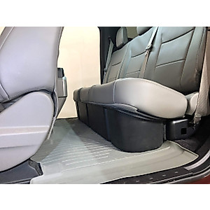 RHA Under Seat Storage 2015-2024 SuperCab Fits Ford F-150 F150 Super Cab, 2017-2024 F-250/F-350/F-450/F-550 Super Duty SuperDuty Upgraded Rear Underseat Box Black Organizer System SuperCab Only