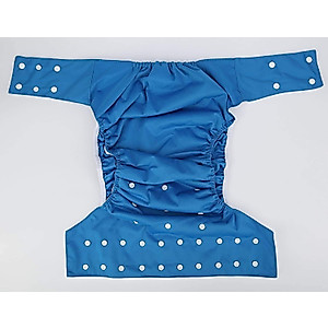 Adult Cloth Diaper Cover Nappy Reusable Washable Adjustable for Disability Incontinence Person (Blue)