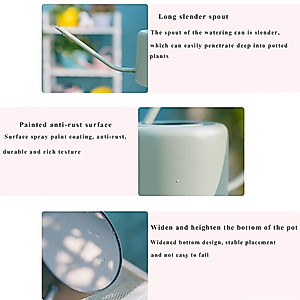 Garden Watering Can Watering Can Indoor for House Plants Indoor and Outdoor Long Spout Watering Can for Succulent Garden Bonsai Garden Flower with Plastic Plant Mister, 1.3L Watering Can for Outdoor P