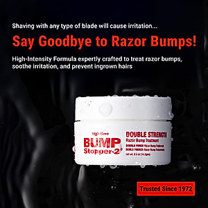Bump Stopper 2 Double Strength Razor Bump Treatment | Formulated to Relieve Razor Burn | Eliminates Ingrown Hairs | Aftershave For Men - 0.5 OZ